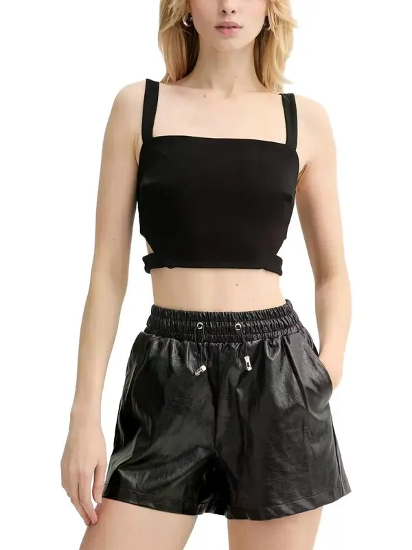 Guess Koryn Cut-out Crop Top - Black