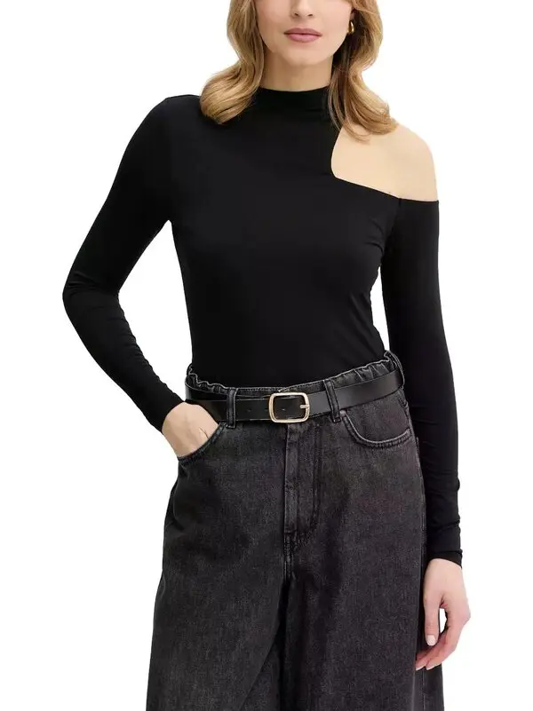 Guess One-shoulder Long-sleeve Top - Black