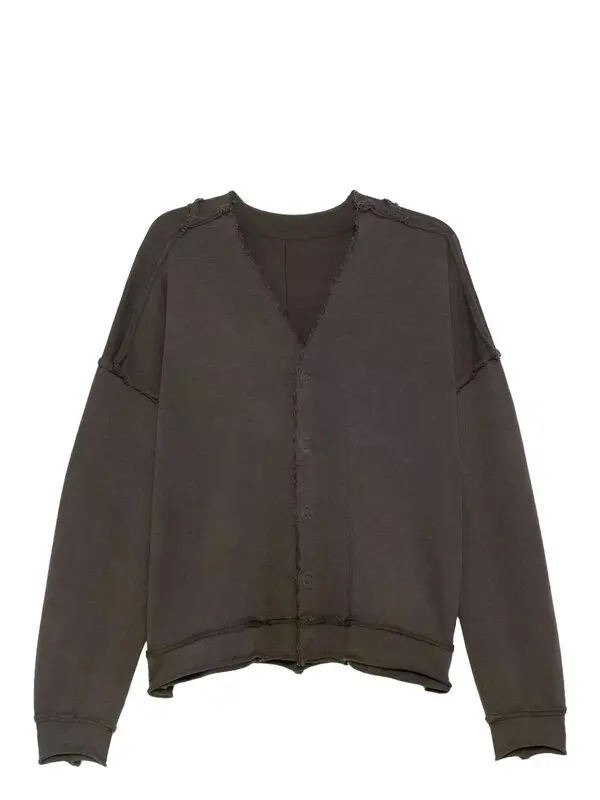 THE VIRIDI-ANNE Raw-cut Cardigan - Brown