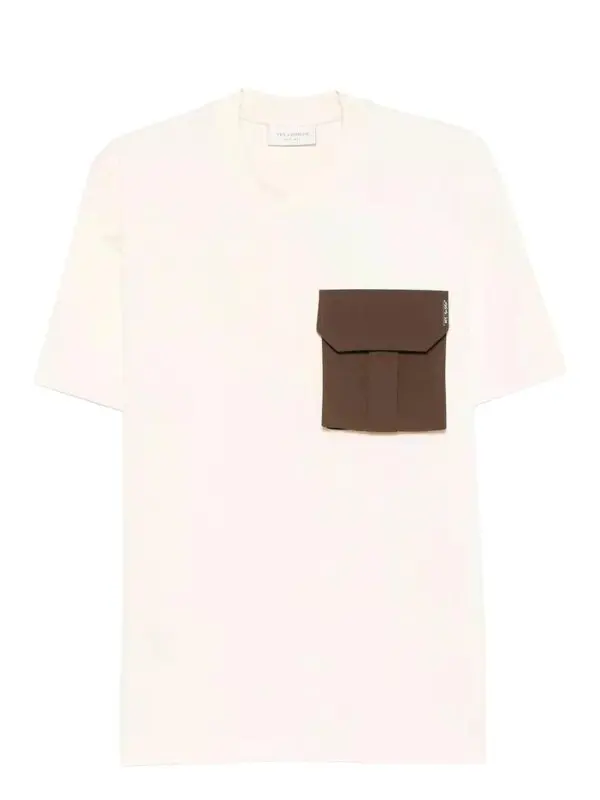 YES LONDON Flap-pocket T-shirt - Neutrals