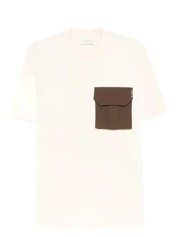 YES LONDON Flap-pocket T-shirt - Neutrals