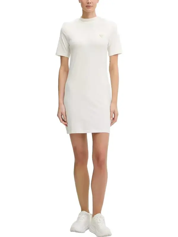 Guess Logo-detail Mini Dress - Neutrals