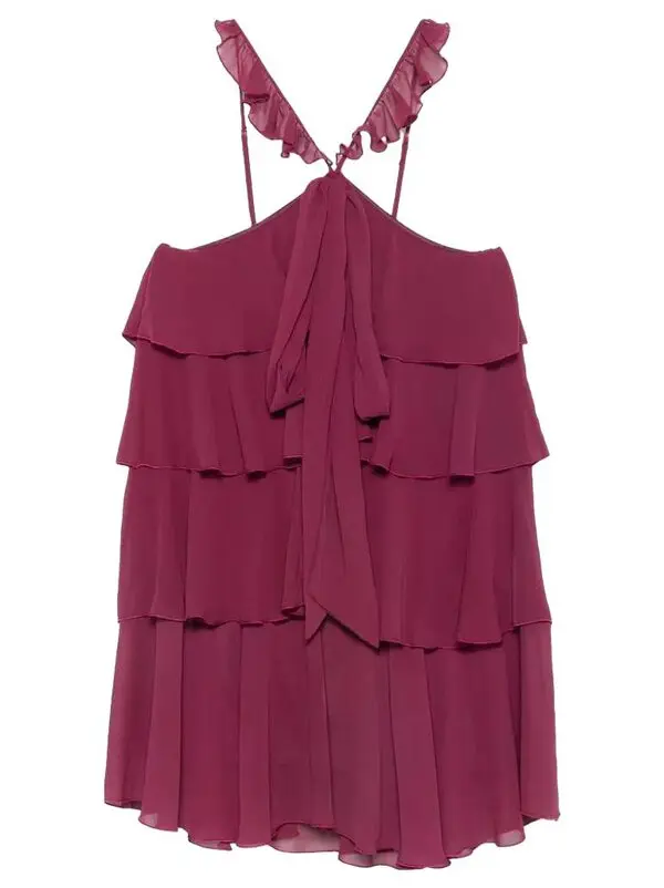 ANIYE BY Ruffled Tiered Mini Dress - Purple