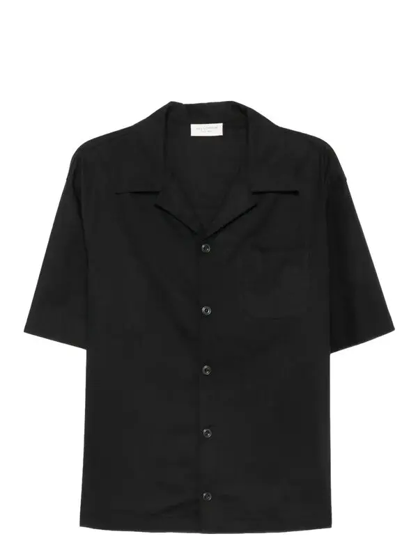 YES LONDON Camp-collar Short-sleeve Shirt - Black