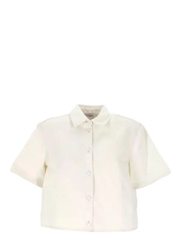 Agnona Button-fastening Cropped Shirt - White