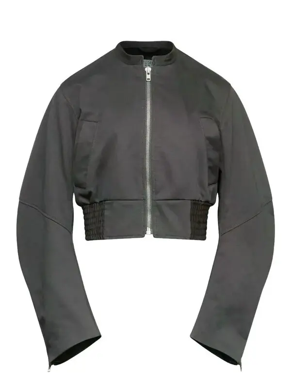 MAISON MARGIELA Quilted Cropped Bomber Jacket - Grey