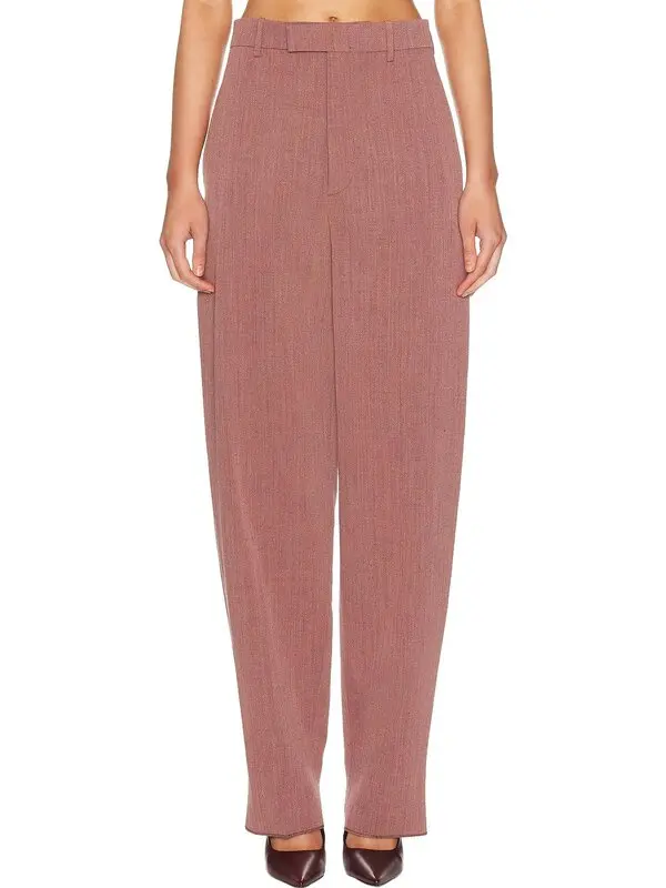 Bottega Veneta Tapered Trouser - Pink & Carrubo Melange