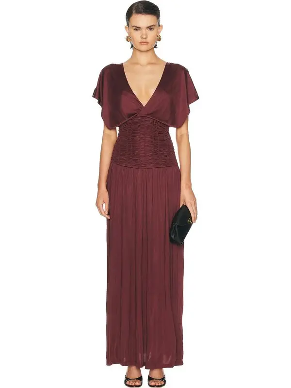 AYA MUSE Anara Dress - Merlot