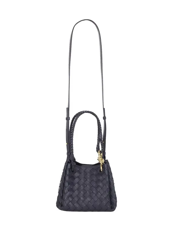 Bottega Veneta Small Parachute Bag - Midnight & Muse Brass