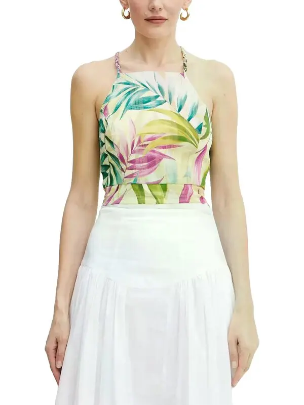 Guess Floral Smocked Top - Neutrals