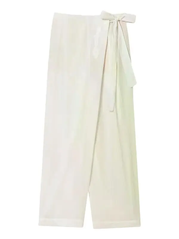 TWINSET Muslin Palazzo Trousers - White