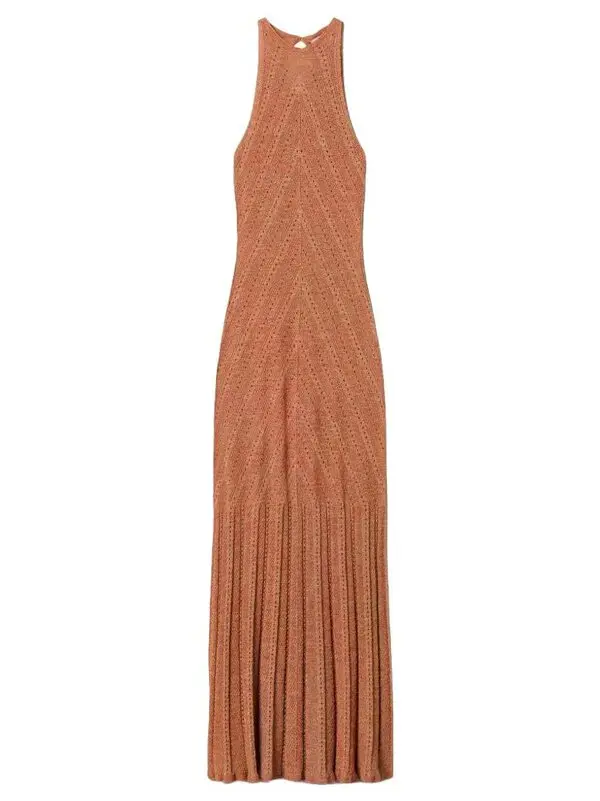 TWINSET Lurex-detail Maxi Dress - Pink