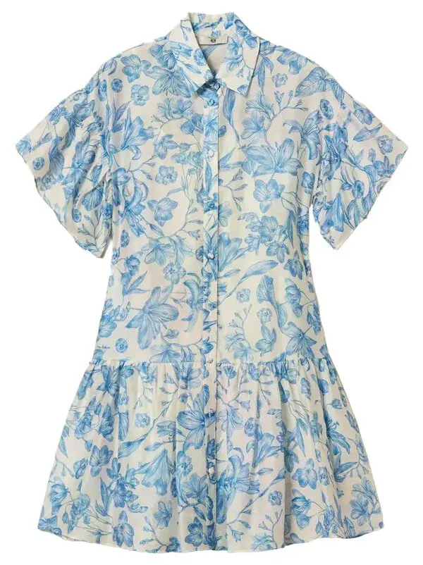 TWINSET Floral-print Shirt Dress - Neutrals