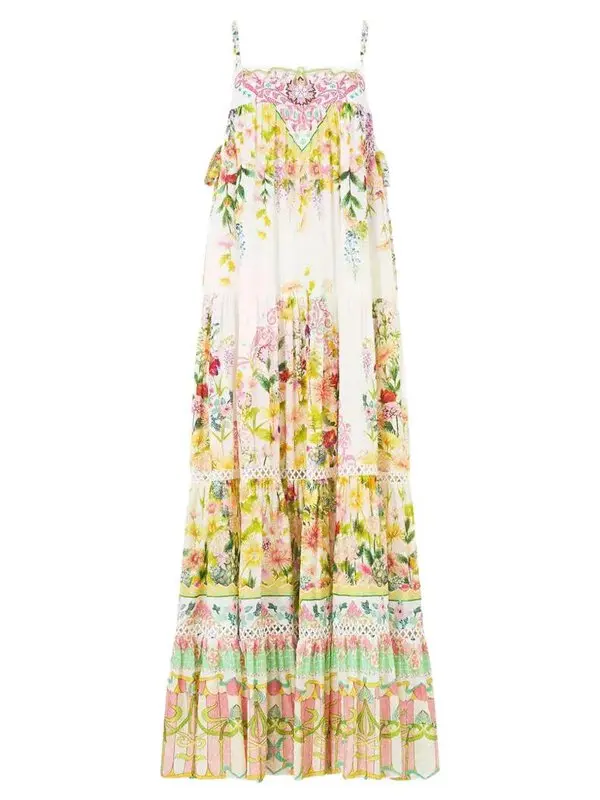 Camilla Printed Maxi Dress - White
