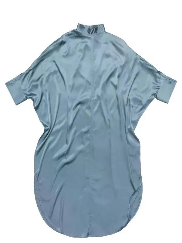 Acne Studios Satin Tunic Dress - Blue