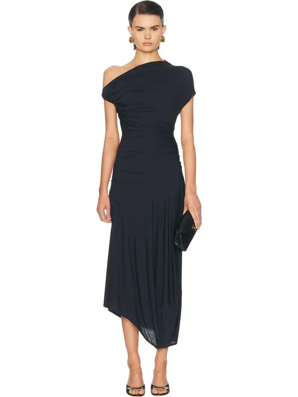 A.L.C. Halle One Shoulder Dress - Night Blue
