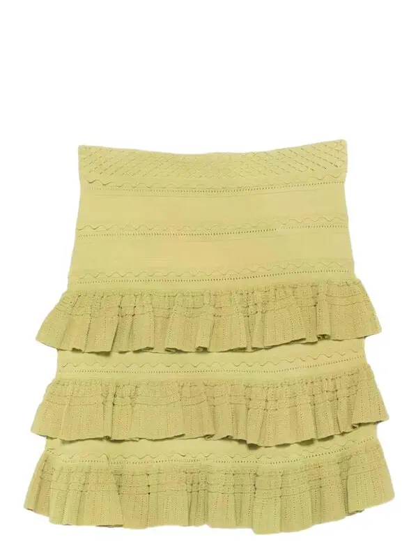 Sandro Ruffled-trim Mini Skirt - Green