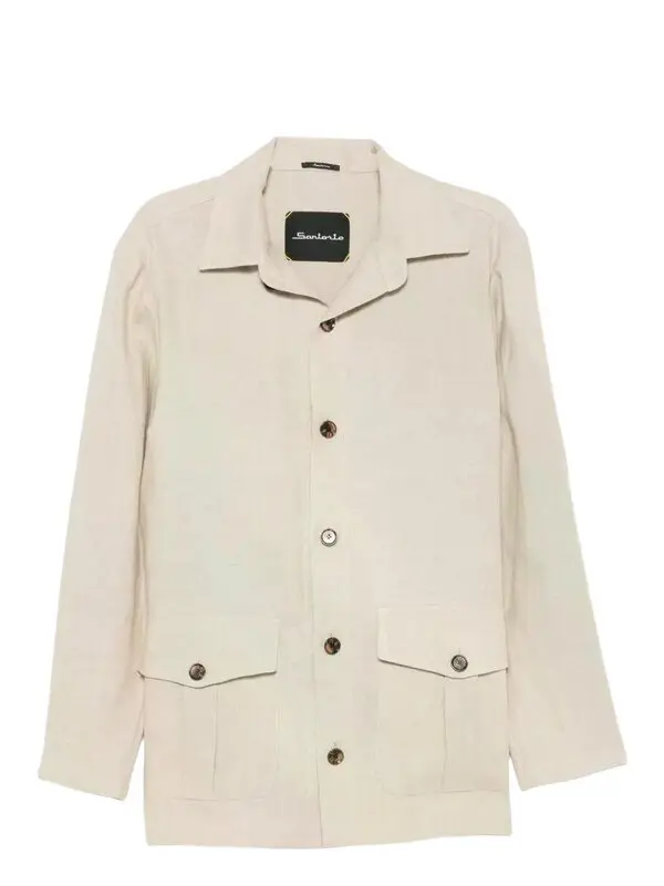 SARTORIO NAPOLI Button-up Flap-pocket Jacket - Neutrals
