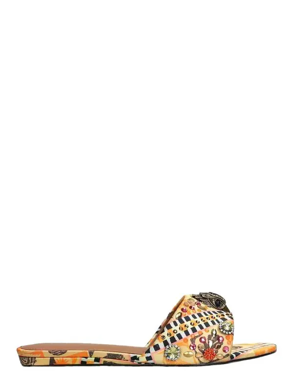 Kurt Geiger Embellished Flat Sandals - Yellow