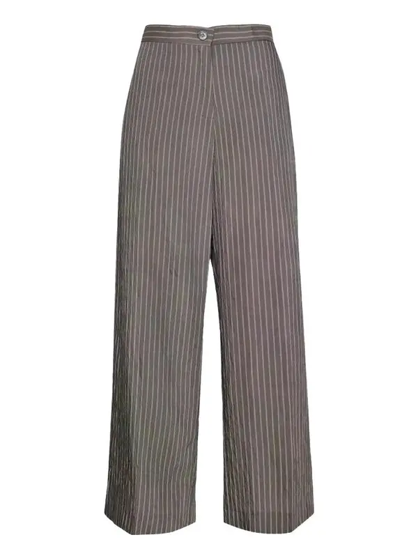 ELENA MIRÒ Pinstriped Wide-leg Trousers - Grey