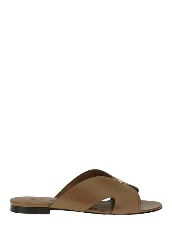 Loro Piana Vera Crossover Mules - Brown