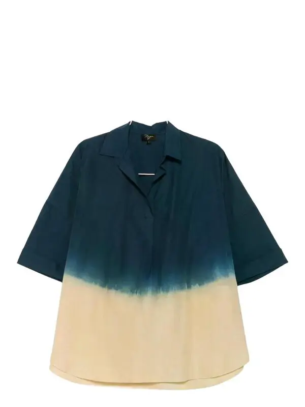 YAVI Dip-dye Short-sleeve Shirt - Blue