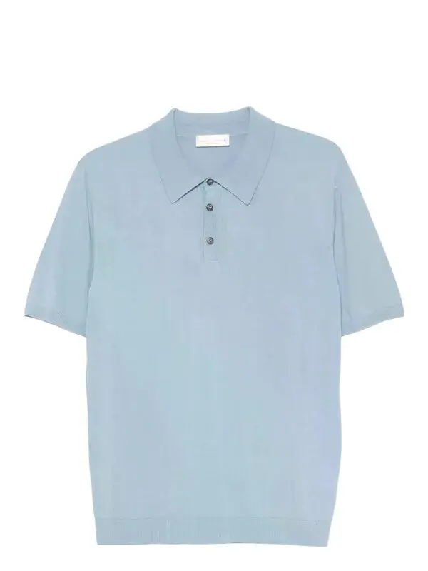 ROBERTO COLLINA Cotton Polo Shirt - Blue