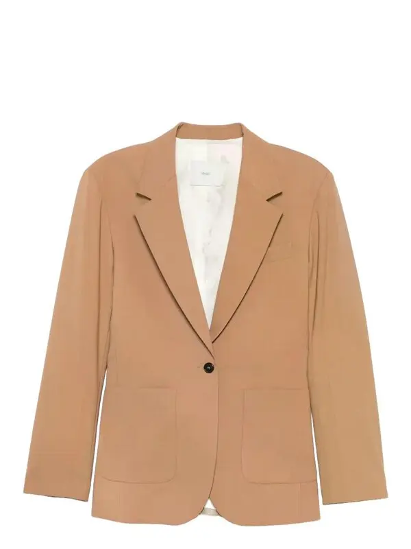 COVERT Single-breasted Patch-pocket Blazer - Brown