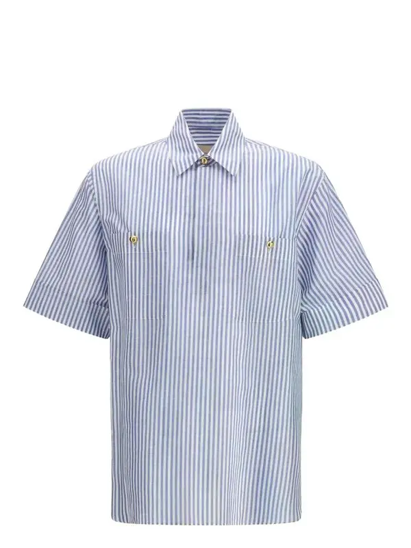 Valentino Garavani Striped Short-sleeve Shirt - Blue