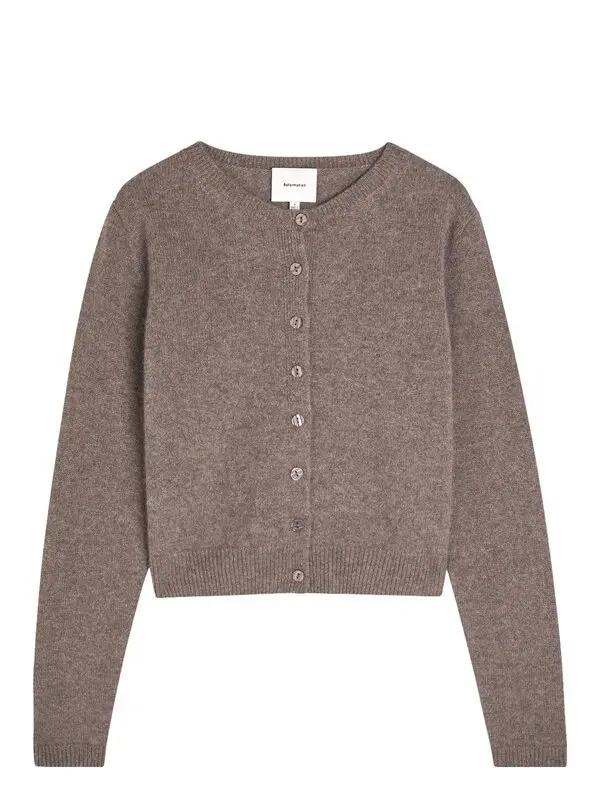 REFORMATION Clara Cashmere Cardigan - Light Brown
