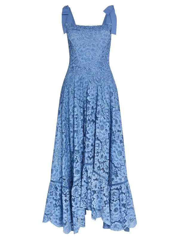 Alice + Olivia Rosalee Guipure-lace Midi Dress - Indigo