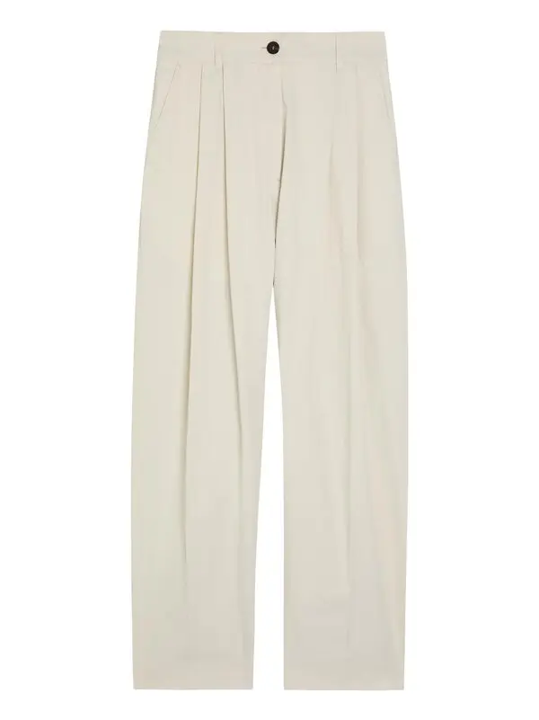 Studio Nicholson Pleated Barrel-leg Woven Trousers - Beige