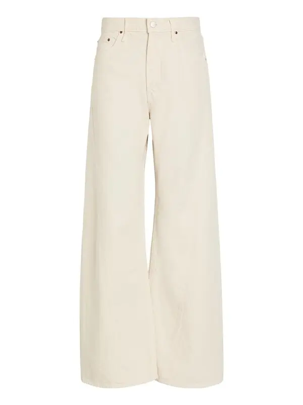 MOTHER The Lemon Twist Wide-leg Jeans - White