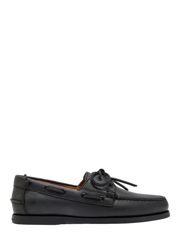 Polo Ralph Lauren Merton Grained Leather Loafers - Black