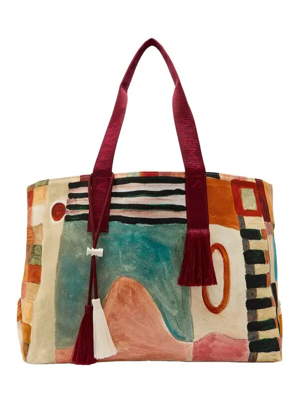 ALEMAIS Michelle Cotton Beach Tote Bag - Multicoloured