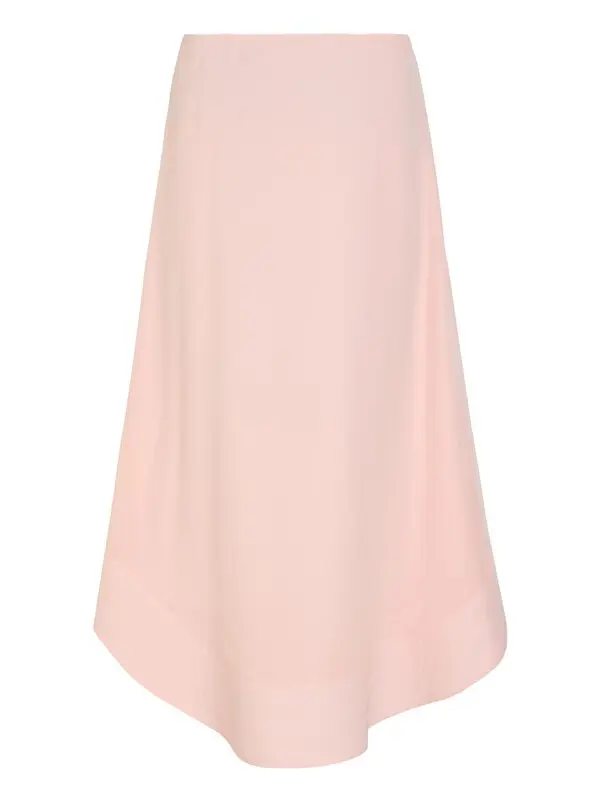 Stella McCartney Asymmetric Crepe Midi Skirt - Light Pink