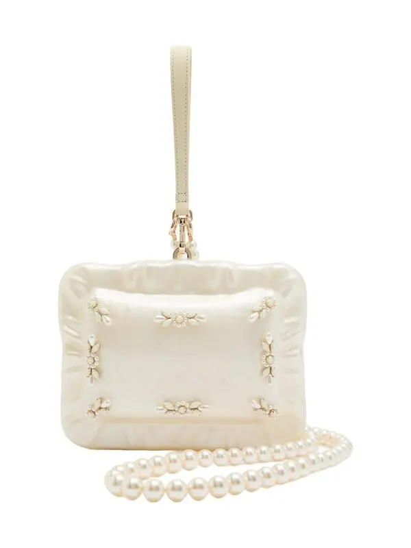 Simone Rocha Embellished Acrylic Cross-body Bag - Pearl