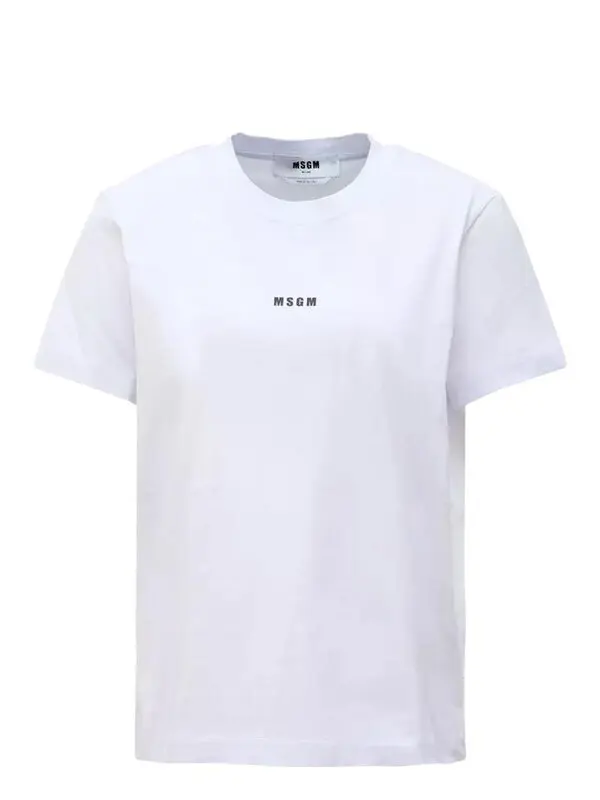 MSGM Logo-print Cotton T-shirt - White