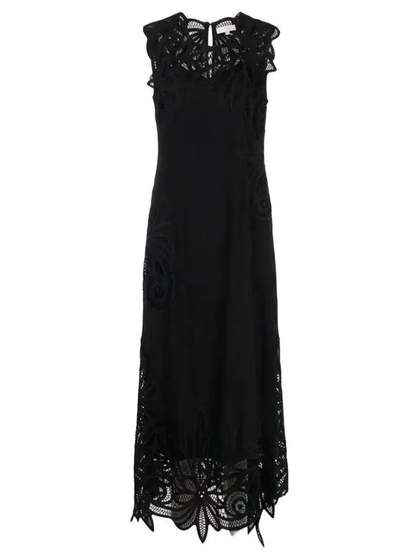 Ulla Johnson Idra Lace-embroidered Maxi Dress - Black