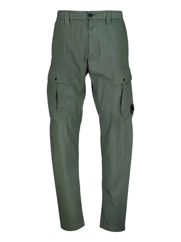 C.P. COMPANY Lens-detail Cotton Cargo Pants - Green