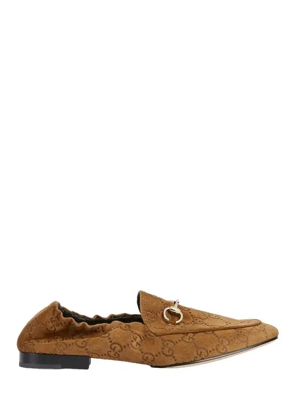 Gucci Jordaan Doria Loafer Flats - Brown