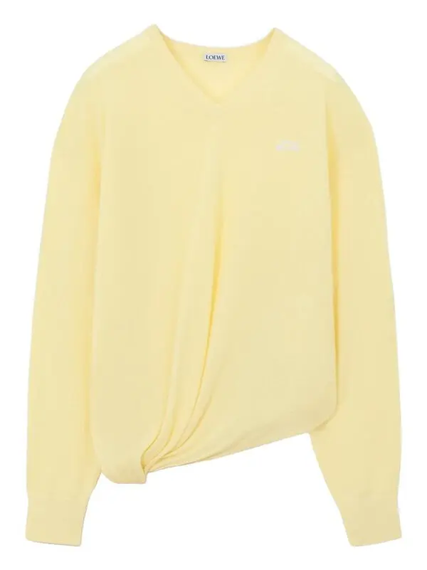 Loewe Draped Wool Sweater - Yellow