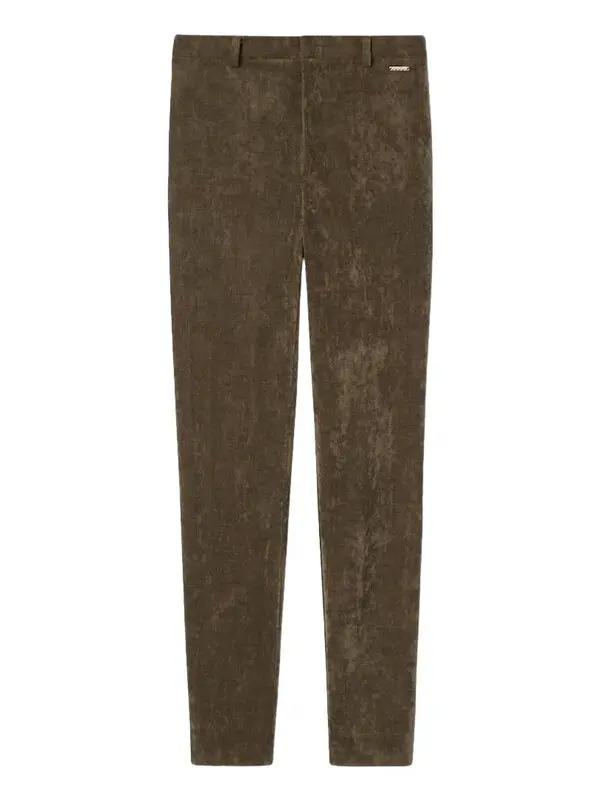 Gucci Stretch Velvet Slim Leg Pants - Brown