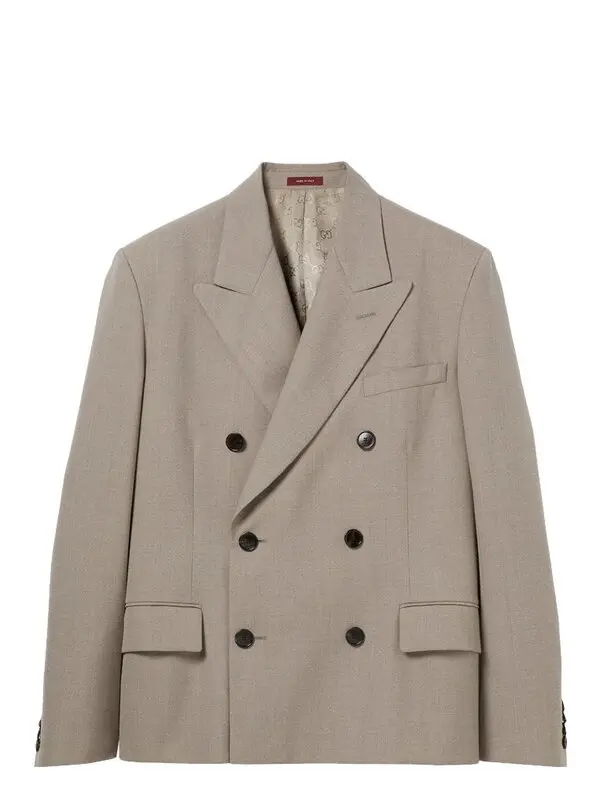 Gucci Double-breasted Tailored Jacket - Grey