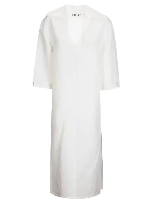 RÓHE V-neck Midi Dress - White