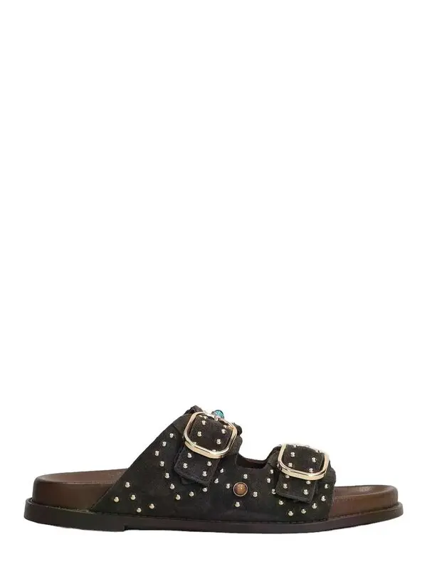 BIBI LOU Liner Stud-embellished Sandals - Brown