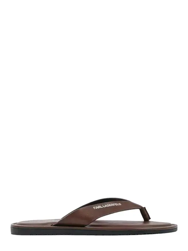 Karl Lagerfeld Logo-print Flip-flops - Brown