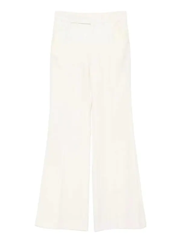 Chloé Pressed-crease Flared Trousers - Neutrals