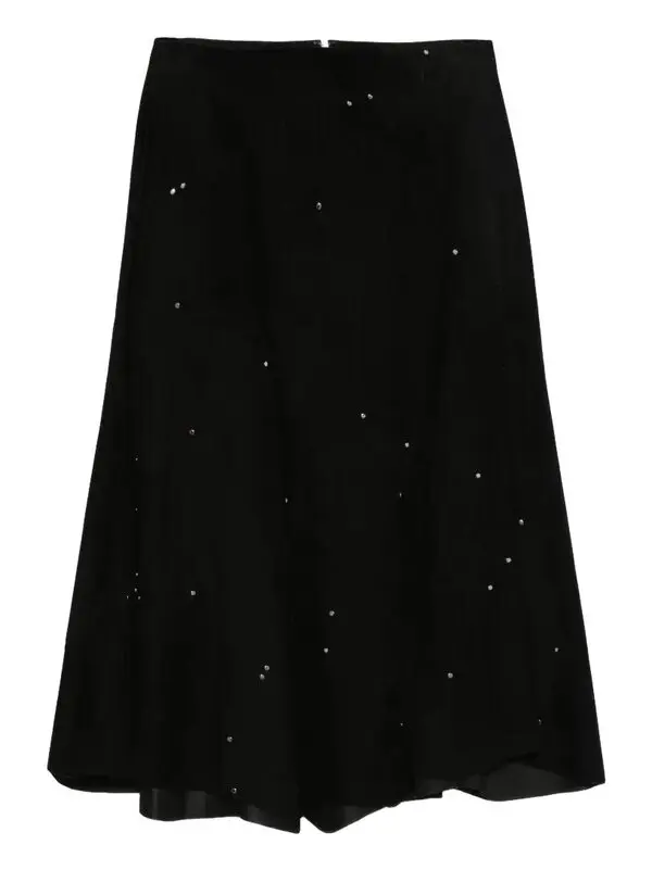 Chloé Crystal-embellished A-line Midi Skirt - Black
