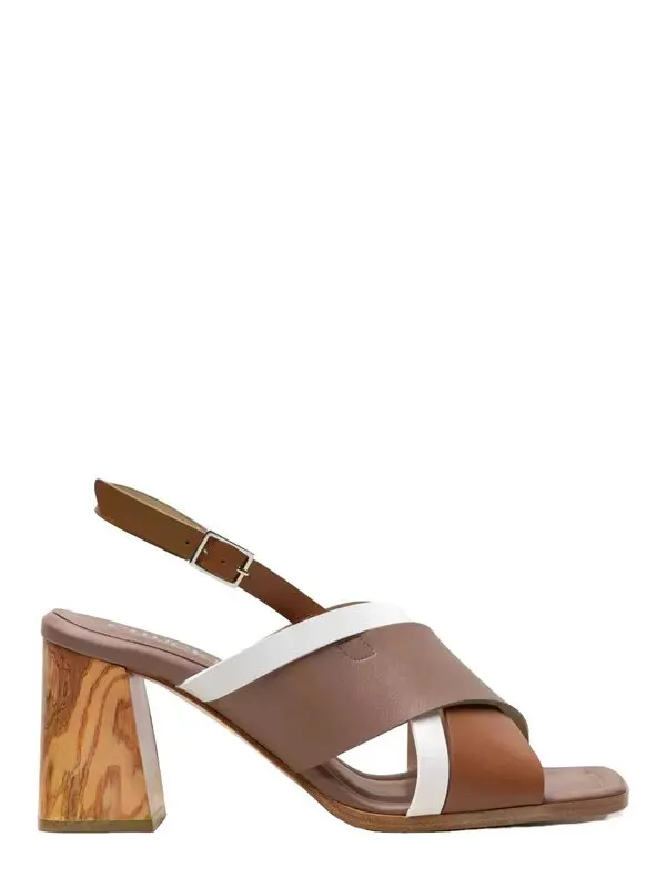 CHUCKIES Crossover Slingback Sandals - Neutrals